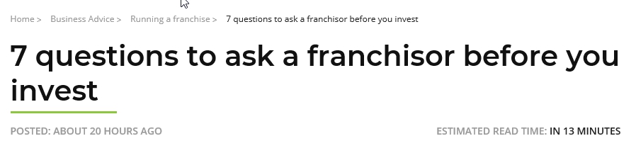 7 questions to ask before buying a franchise